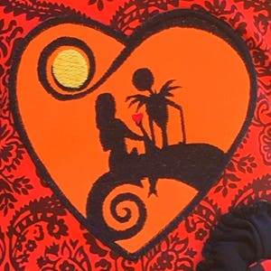 Jack Sally Heart Applique Design Original Artwork by Udoappliques ...