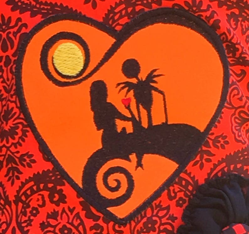 Jack Sally Heart Applique Design Original Artwork by Udoappliques ...