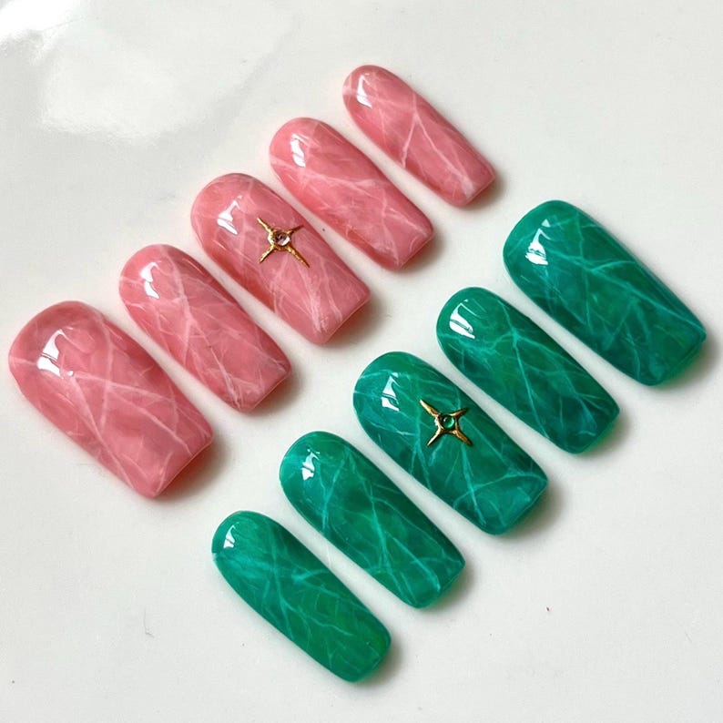 Wicked Inspired Quartz Nails - Etsy