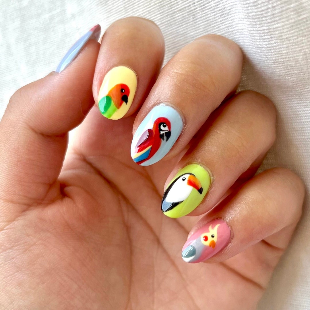 Exotic Bird Press on Nails - Etsy