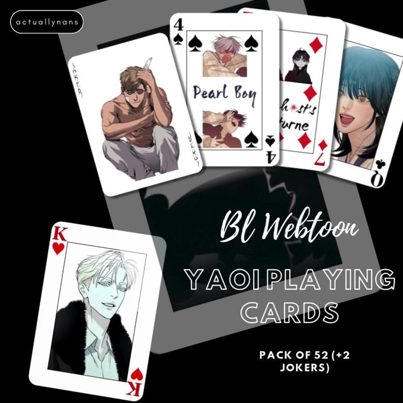 BL Manhwa Yaoi Webtoon Playing Cards Deck - Etsy