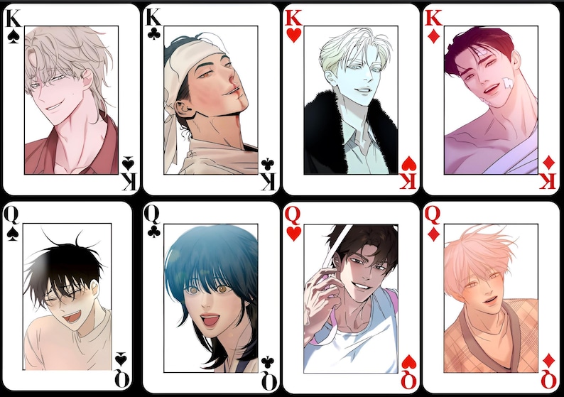 BL Manhwa Yaoi Webtoon Playing Cards Deck - Etsy