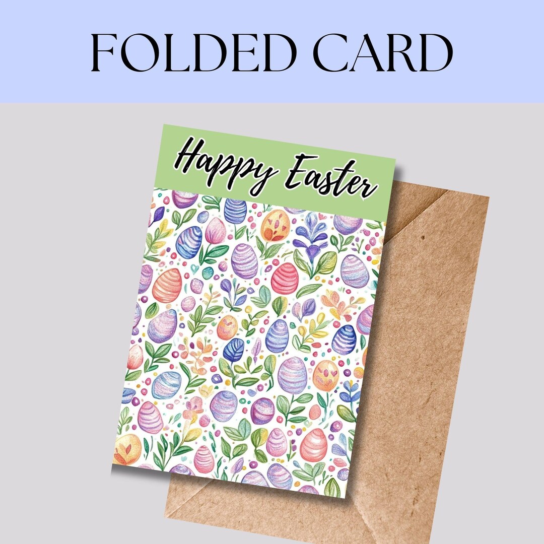 Easter, Greeting Card, Printable, Unique, Digital Instant Download ...