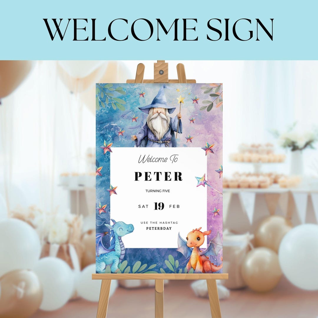 Wizard Welcome Sign Template, Magical Welcome Poster, Customized, Magic ...