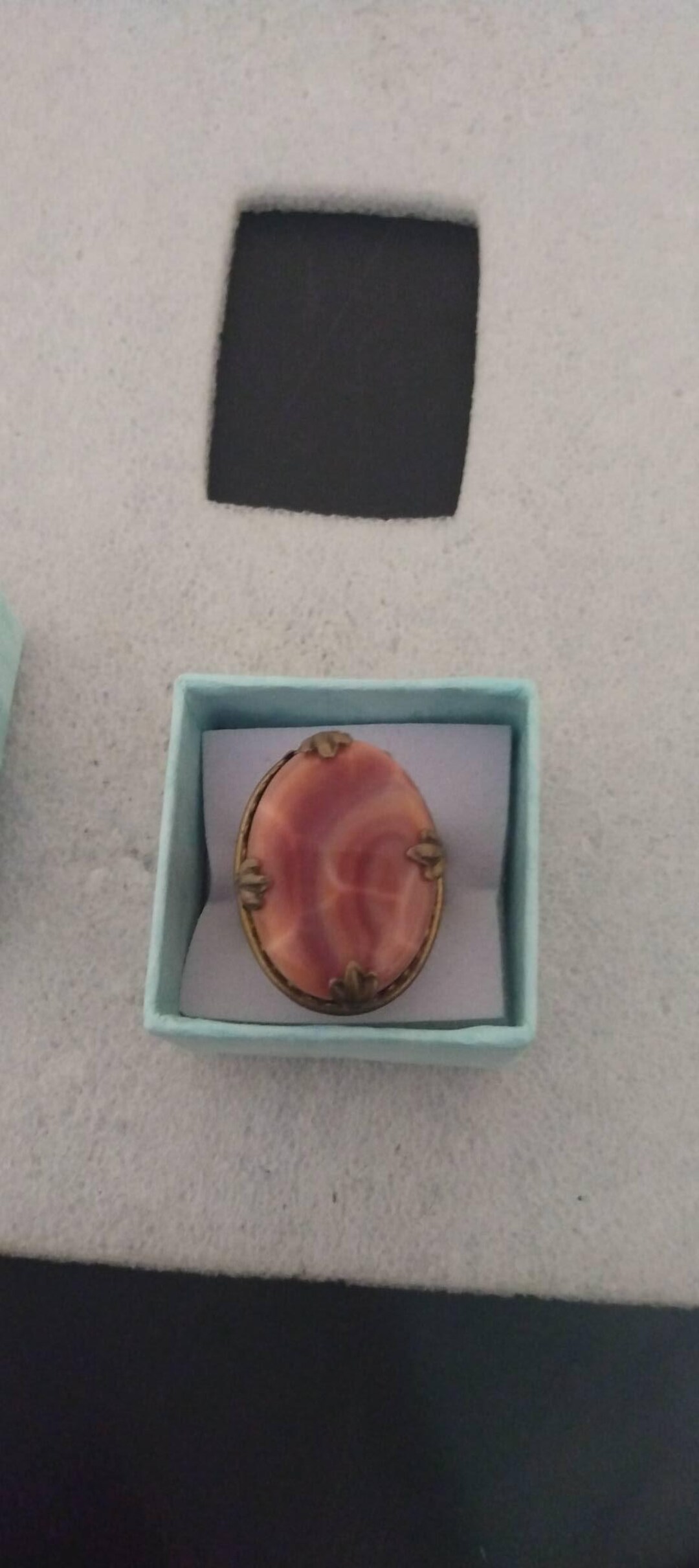 Hand-crafted Jan Michaels San Francisco Pink Agate Ring, US Size 7.5 ...