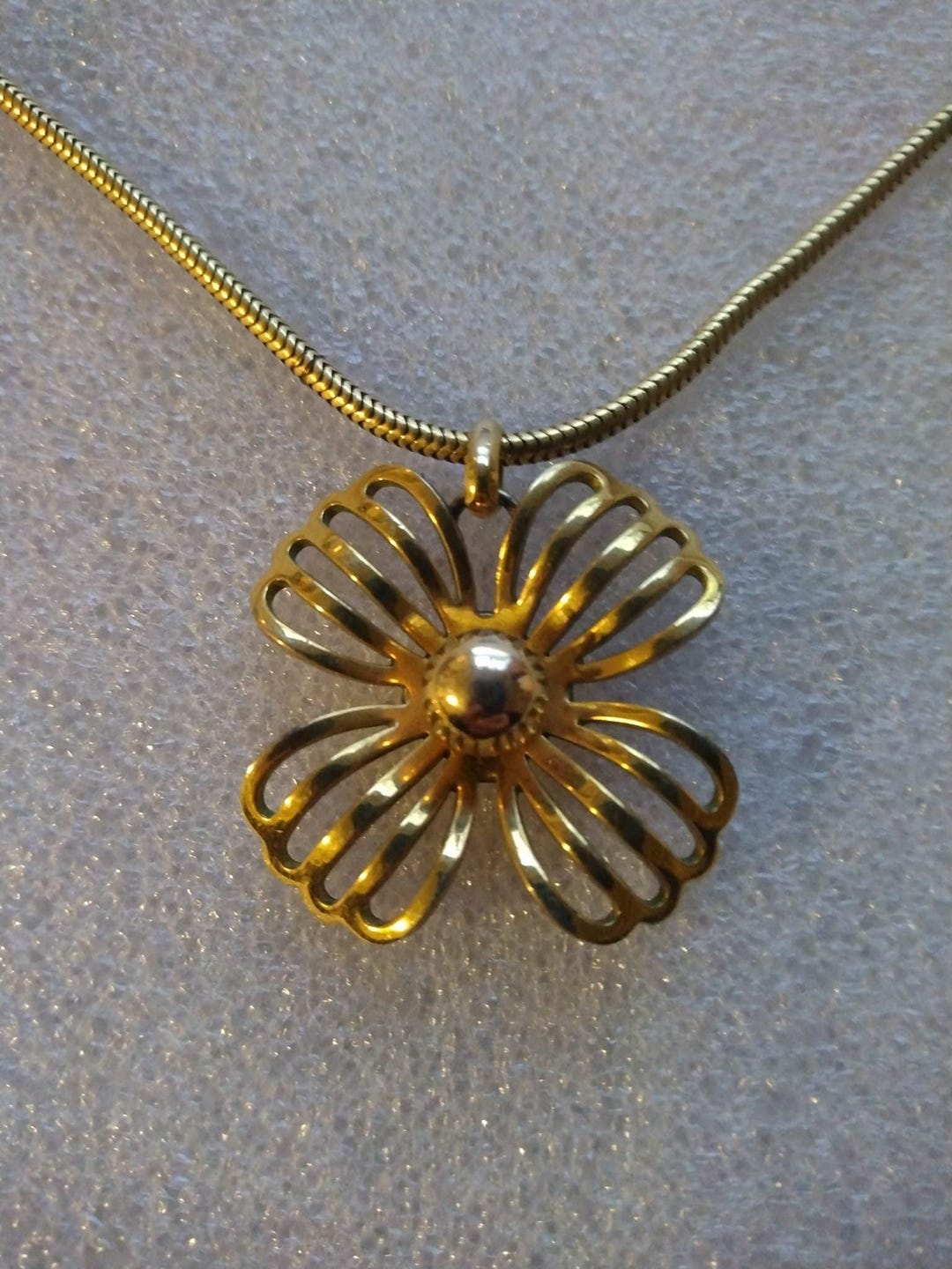 1950s Forstner Space Age Gold-filled Flower Pendant Necklace - Etsy