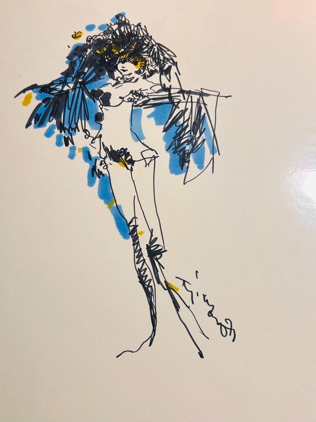 Anthony Triano 1928-1997 Original Ink Drawing Nude Scetches Series 1971 ...