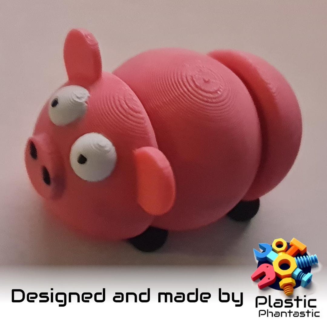 Wiggly Pig - Lil' Animal Moveable Pig Toy Ornament Collectable - 1 Item ...