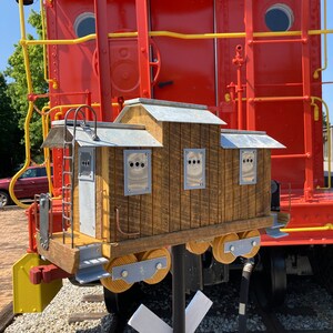 Caboose Birdhouse Yard Art Barn Siding Galvanized Roof Railroad ...