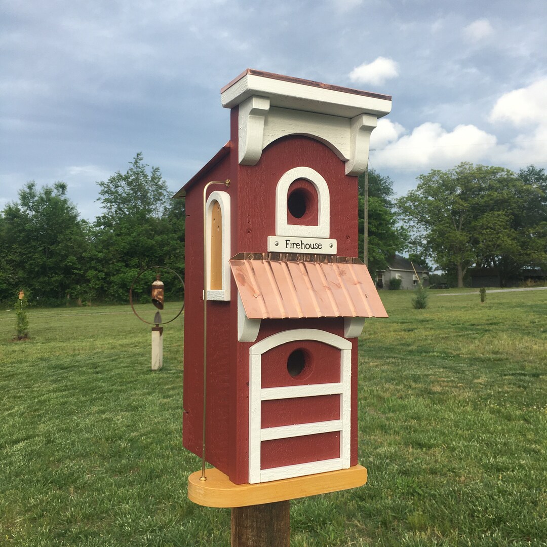 Firehouse Birdhouse - Etsy