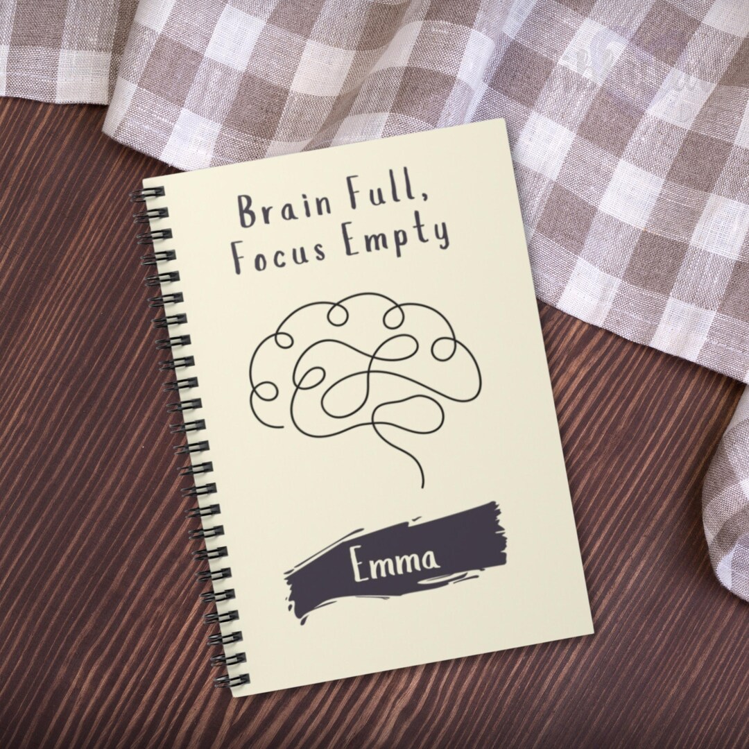 Custom Notebook Journal ADHD Planner and Stress Relief Gift Therapy ...