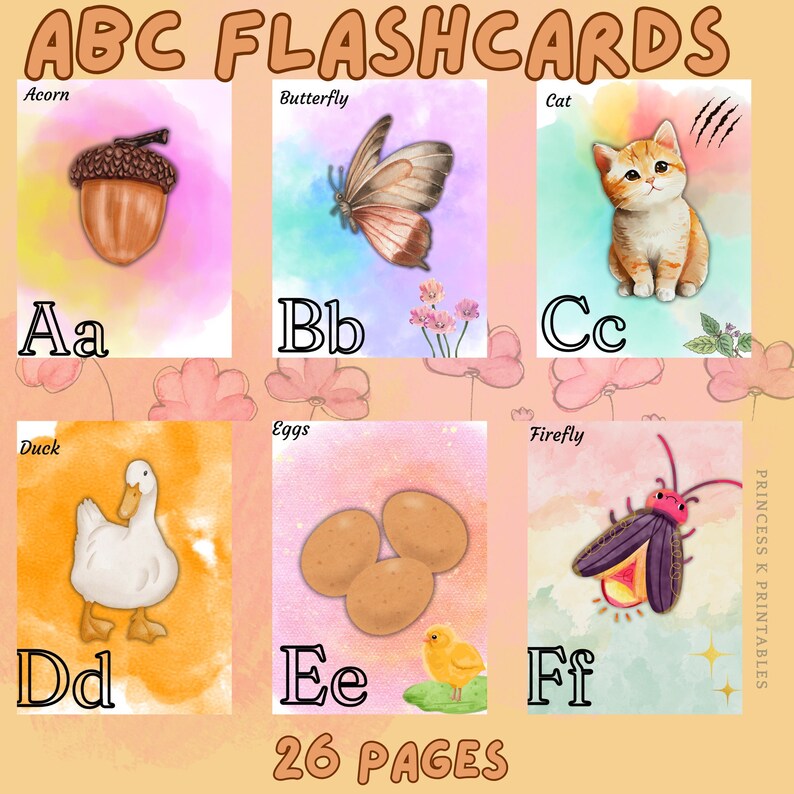 ABC Flashcard Printables, Toddler Learning, Preschool Education ...