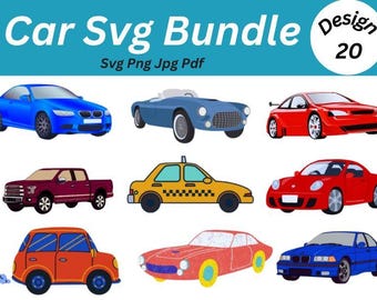 Car Svg Bundle, Retro Car Svg, Silhouette Svg, Sports Car Svg, Classic ...