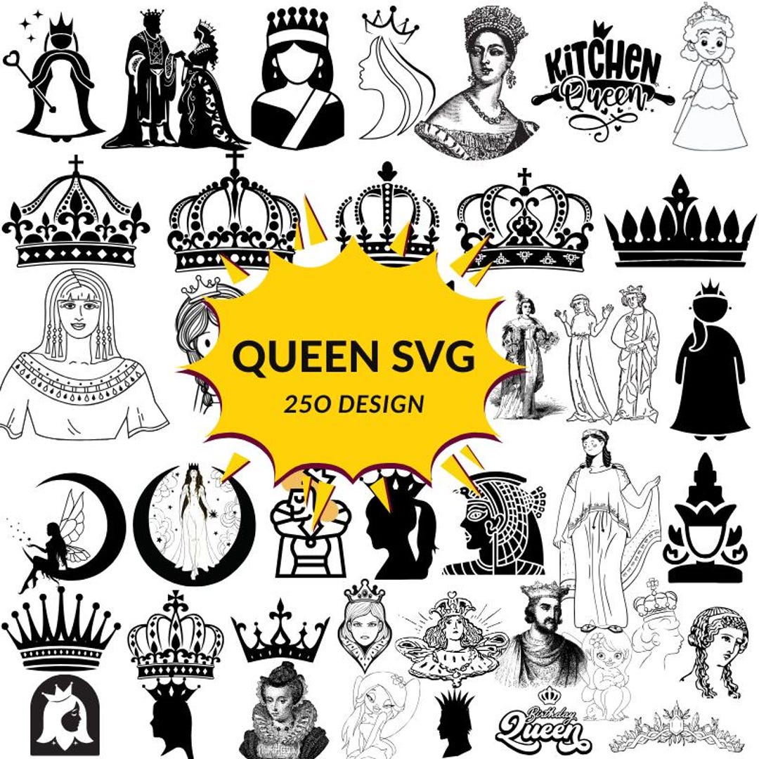 King and Queen SVG PNG Bundle: Royal Crown Designs (digital Download ...