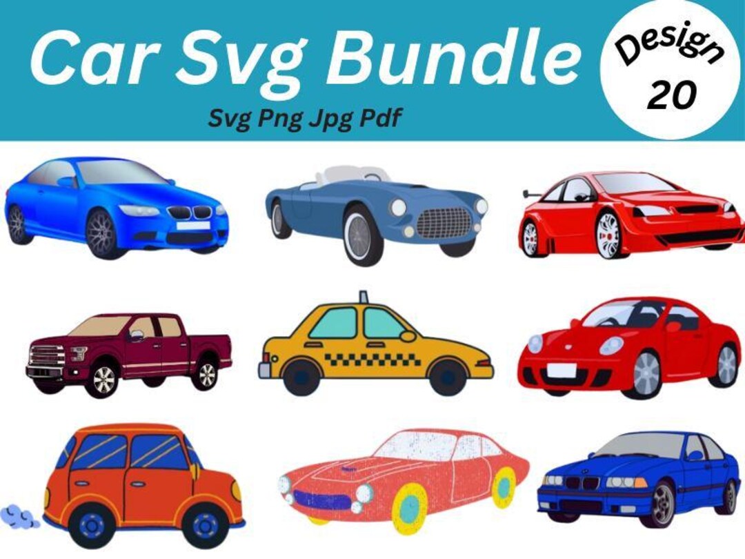 Car Svg Bundle, Retro Car Silhouette Svg, Sports Car Svg, Classic Car ...