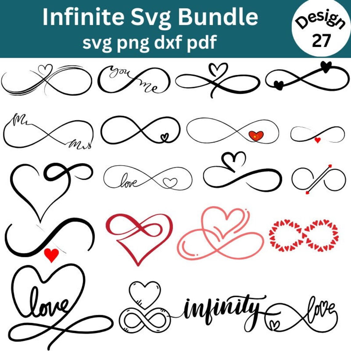 Infinity Svg, Infinity Love Svg Bundle, Forever Infinity Svg, Infinity ...