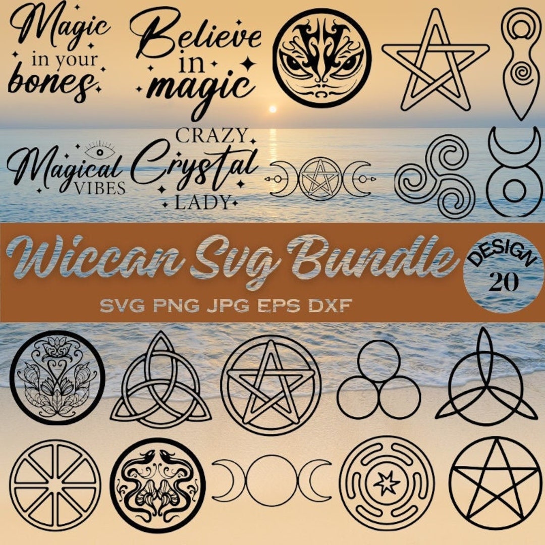 Triple Moon Goddess SVG, Wiccan Svg Bundle, Pagan Svg, Wicca Png ...