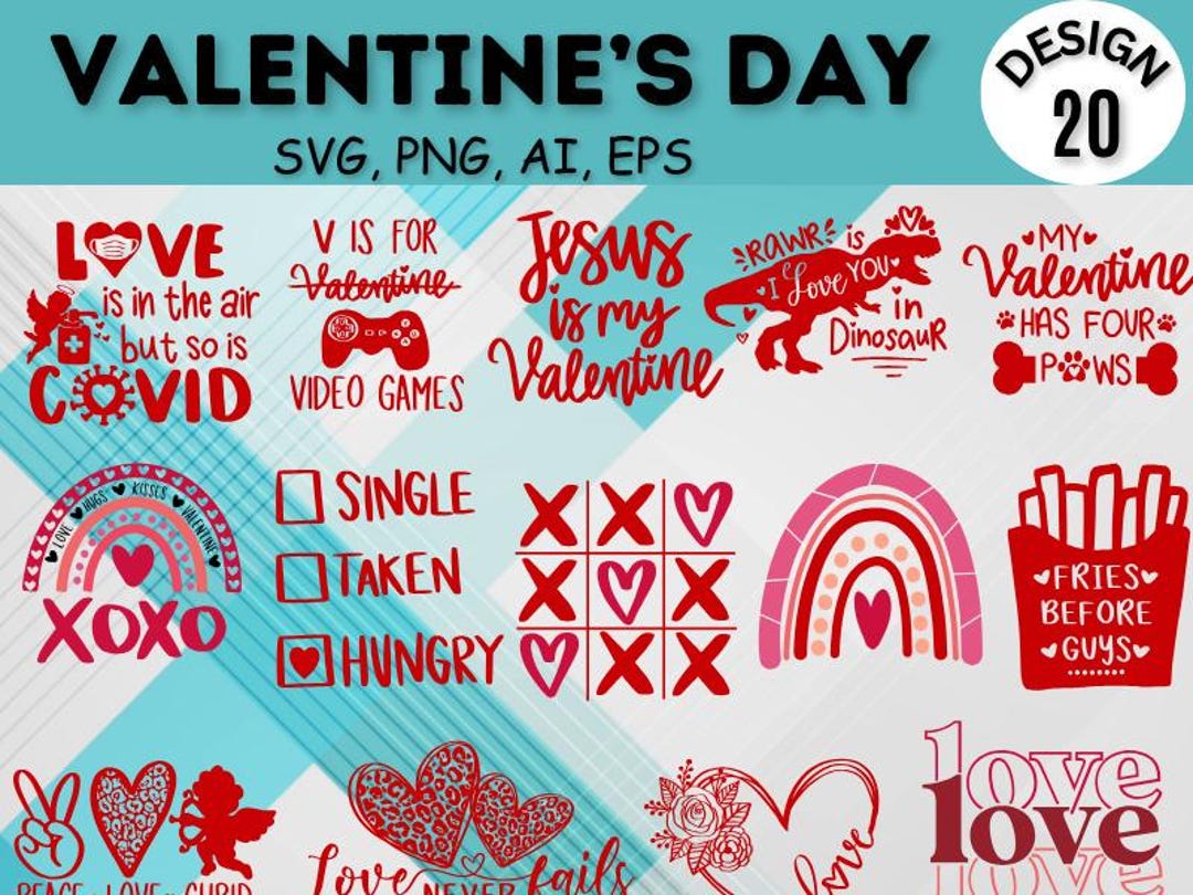 Dog Valentine SVG Bundle: Dog Lover Designs (digital Download) - Etsy
