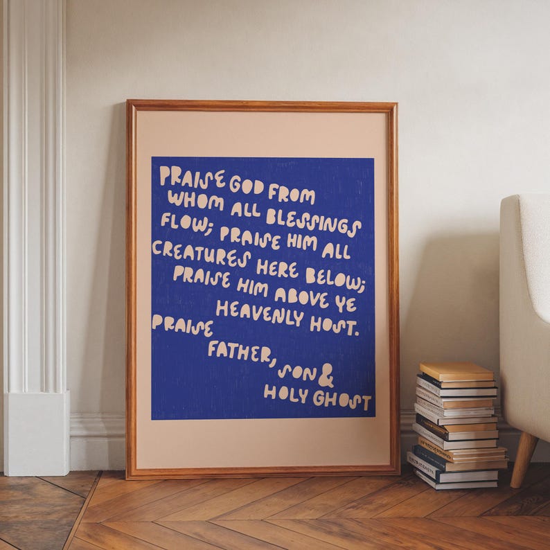 Modern Doxology Digital Print (blue) - Etsy