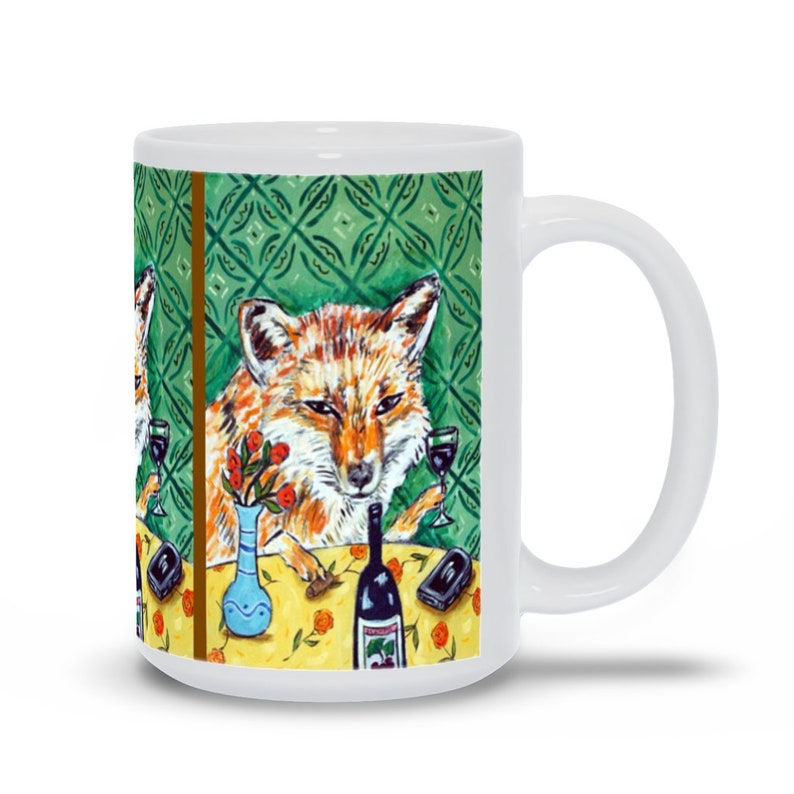 Red Fox Coffee Mug Fox Art Ceramic Coffee Cup Wild - Etsy