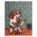 Beagle Singer Songwriter Dog Art Print Stretched Canvas or Paper Print ...