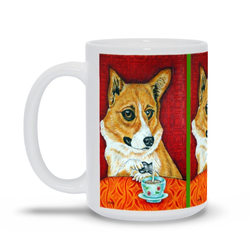 Corgi Coffee Mug Ceramic Pet Art Mugs Animal Lovers Dog | Etsy