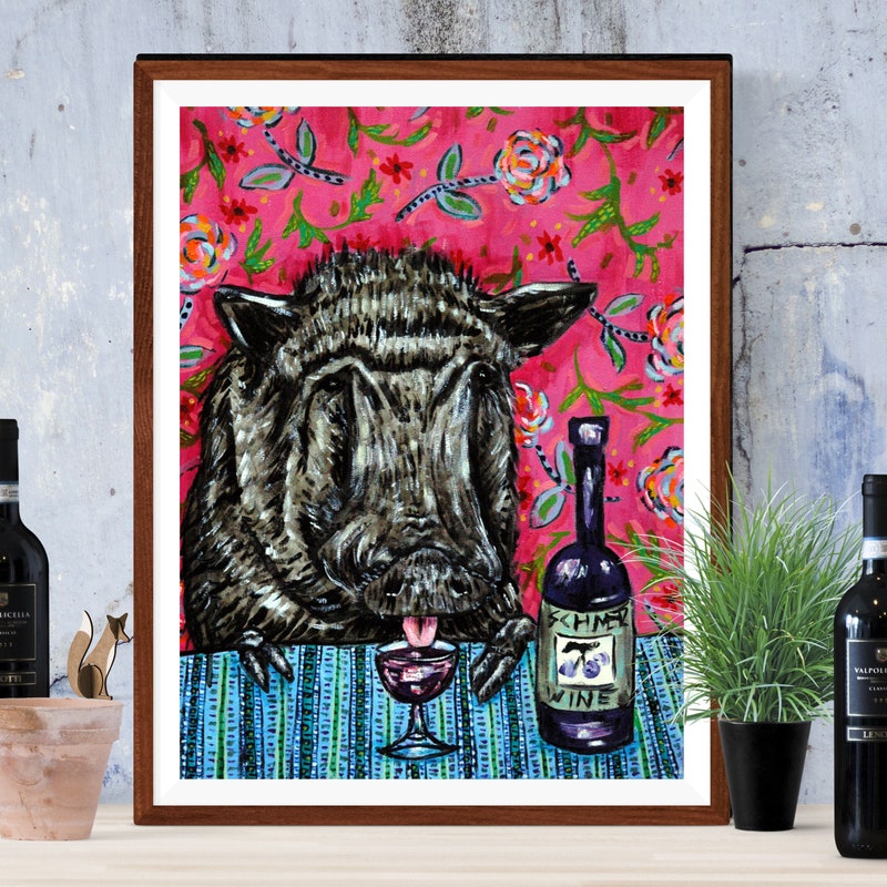 Pig Art - Etsy