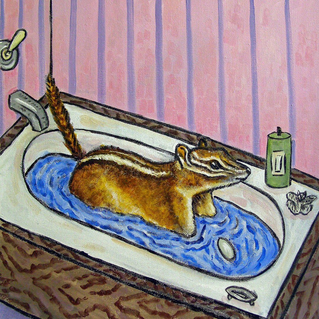 Least Chipmuk Coaster Tile - Bathroom Decor - Birthday Gift for Him or ...