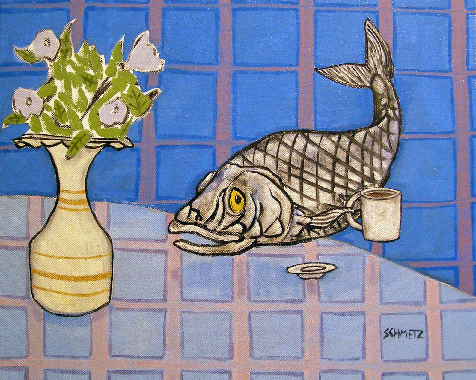 Pacific Herring at the Coffee Shop Art Print JSCHMETZ Modern Pop Art ...