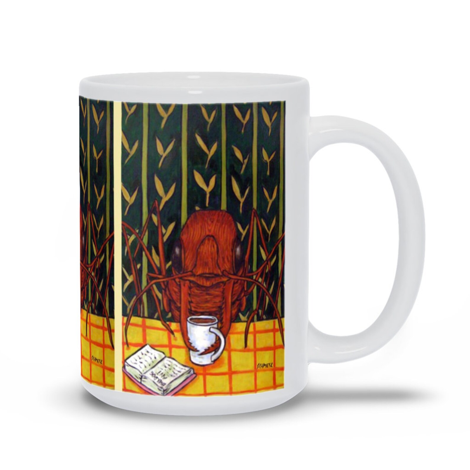 Ant At The Coffee Shop Insect Art Ceramic Mug | Etsy