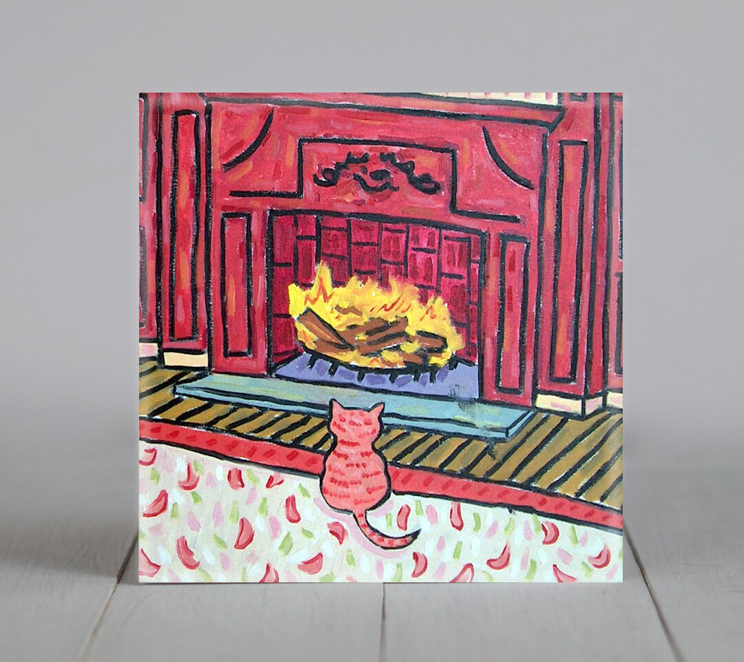 Orange Cat - Ginger Cat - Cat Coaster - Art Tile - Gift for Him or Her ...