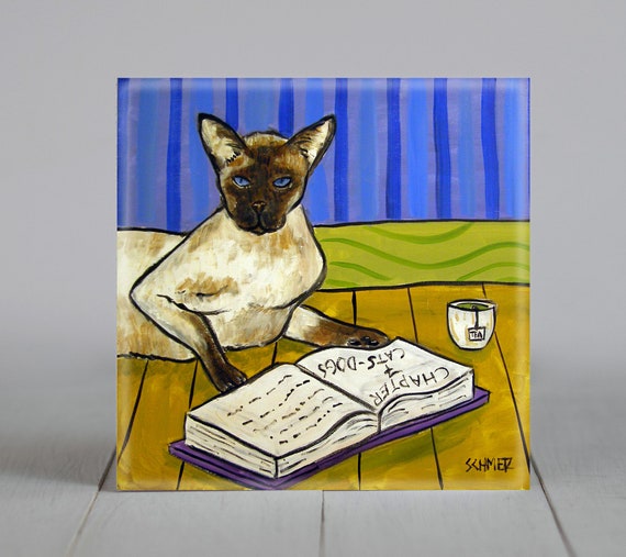 Dog And Cat Reading