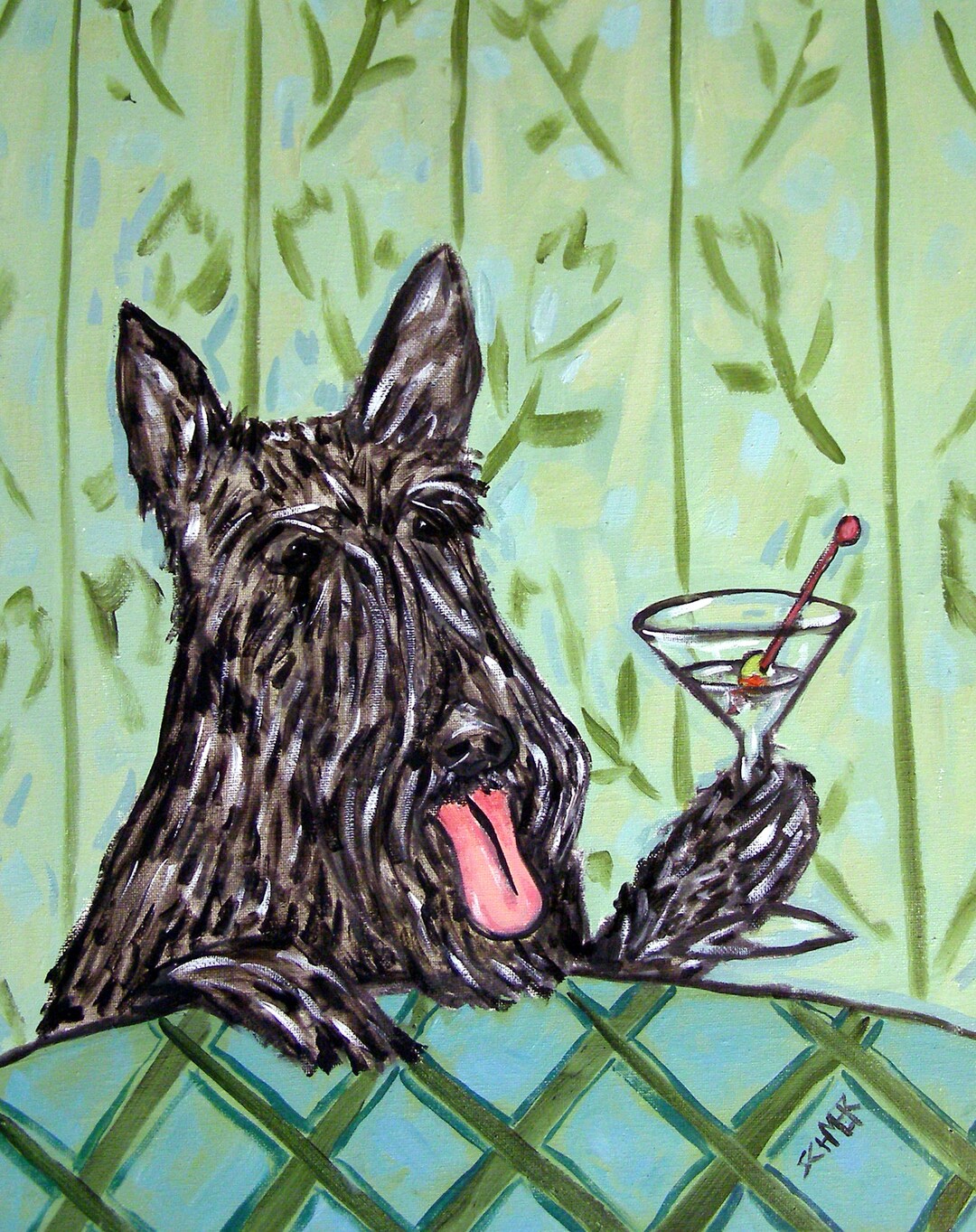 Scottish Terrier Scotty Dog Art Print Oon Matte or Glossy Paper - Etsy