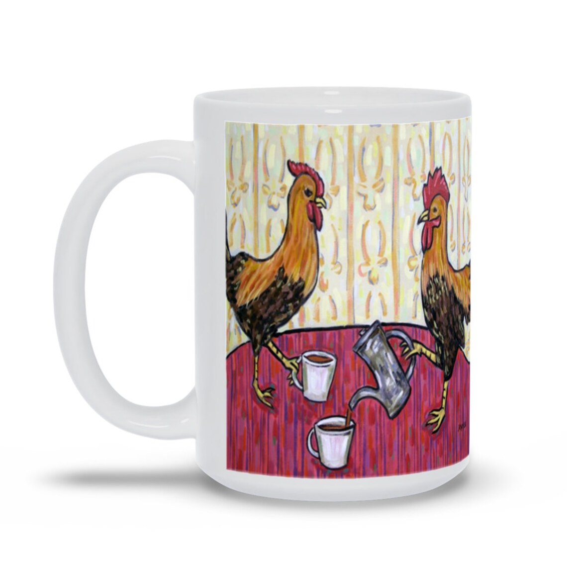 Chicken Mug Coffee Mug Farm Animal Rooster Art Mugs | Etsy