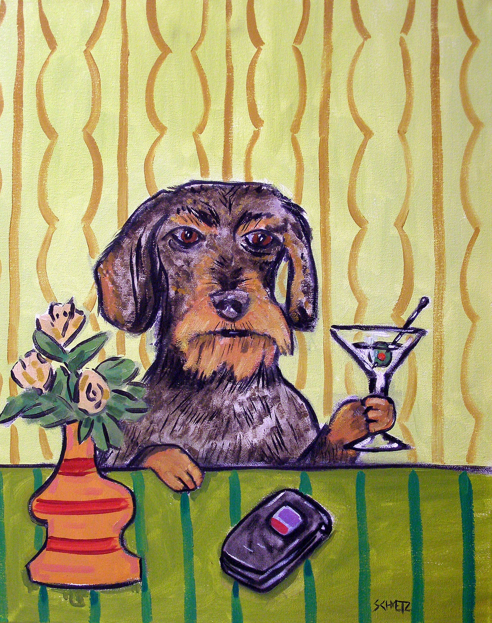 Dachshund Martini Art Dog Print on Matte or Glossy Paper - Etsy