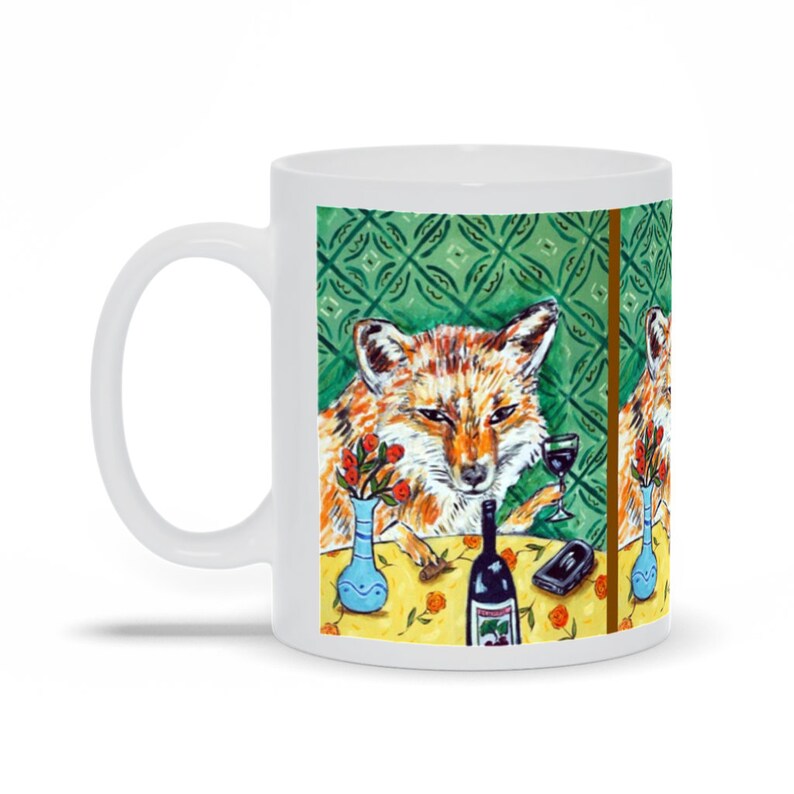 Red Fox Coffee Mug Fox Art Ceramic Coffee Cup Wild - Etsy