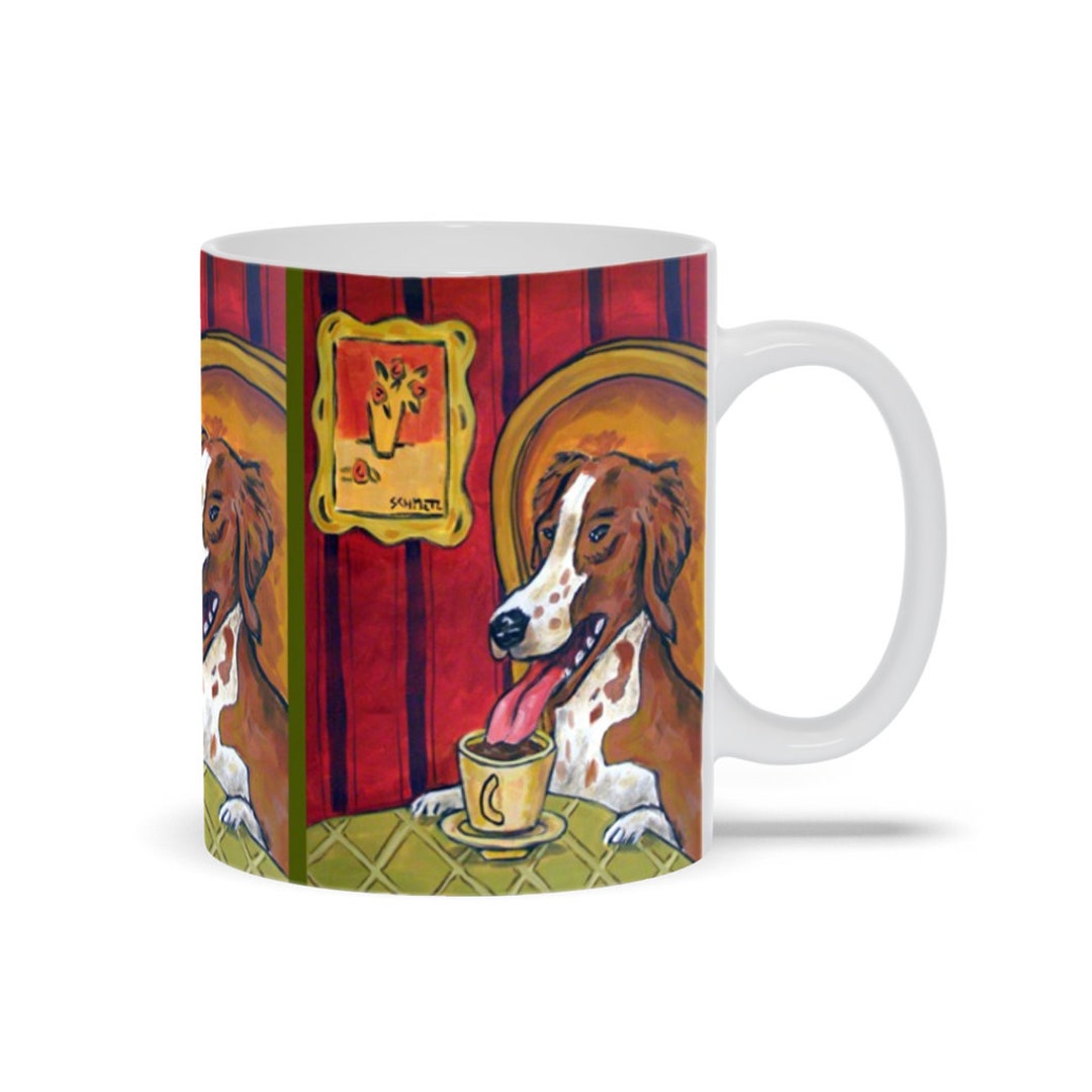 Brittany Dog Mug - Dog Lover Ceramic Mug - Coffee Decor - Funny Mugs ...