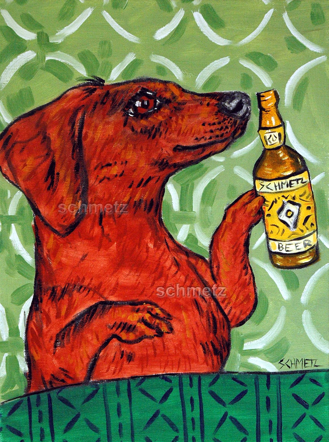 Dachshund at the Bar Dog Art Print on Matte or Glossy Paper - Etsy