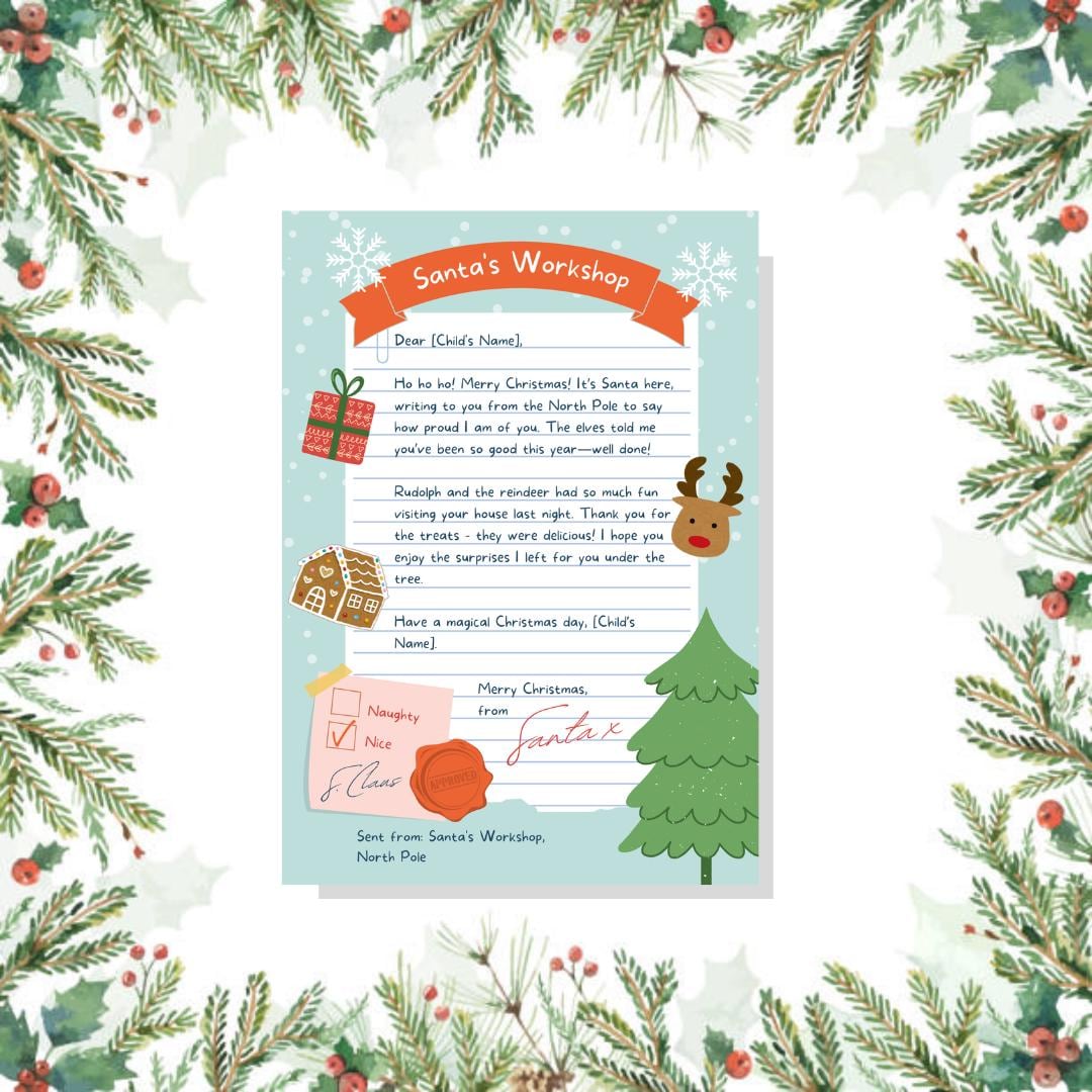 Personalised Letter From Santa Template | DIY Editable Christmas Letter ...