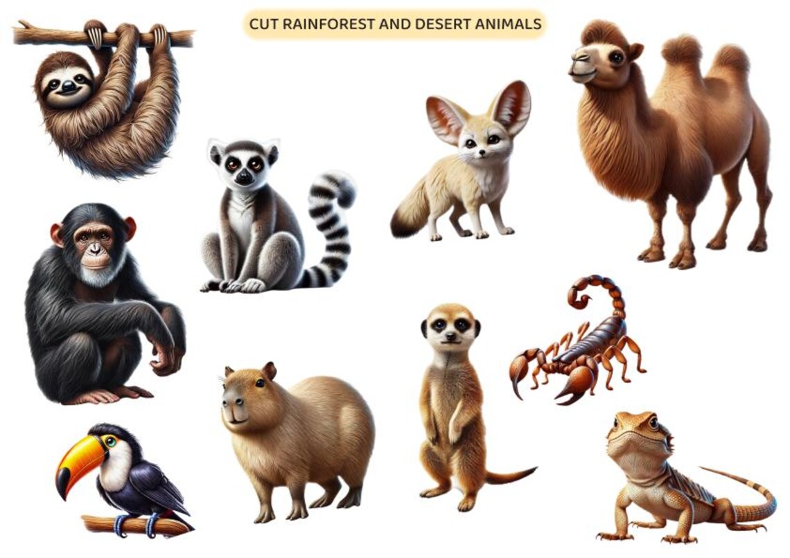 Printable Animal Habitat Matching Book for Toddlers – Educational ...