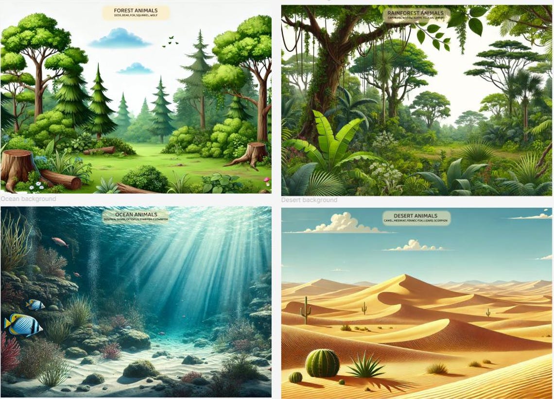 Printable Animal Habitat Matching Book for Toddlers – Educational ...