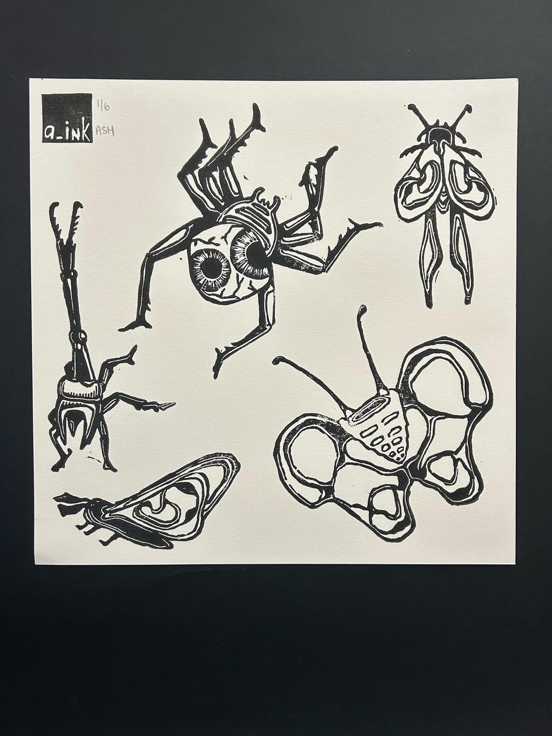 Anatomy Insects - Original Linocut Prints - Etsy