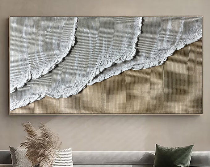 Strukturbild Waves Malerei Textur Wellen Strand Beach beige - Etsy.de