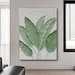 Green Leaf Oil Painting on Canvas, Minimalist Abstract Leaf Wall Art - Etsy