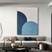 Blue Arch Abstract Painting, Textured Plaster Wall Art - Etsy