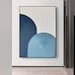 Blue Arch Abstract Painting, Textured Plaster Wall Art - Etsy