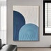 Blue Arch Abstract Painting, Textured Plaster Wall Art - Etsy