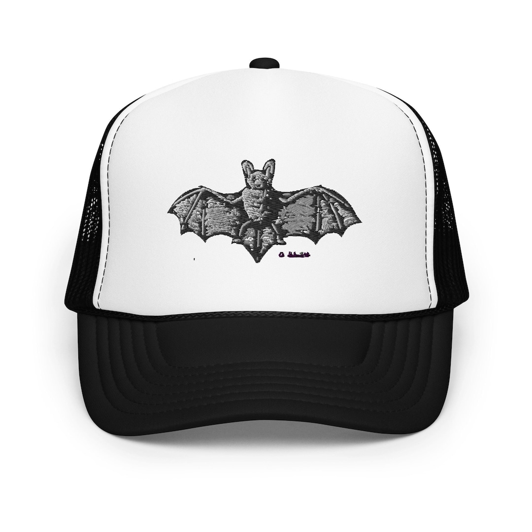Halloween Bat Goth Spooky Cute Original Drawing Art Foam Trucker Hat - Etsy