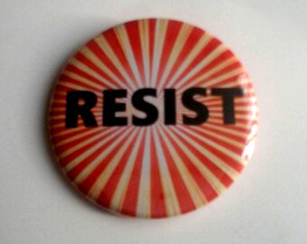 Resist Button | Etsy