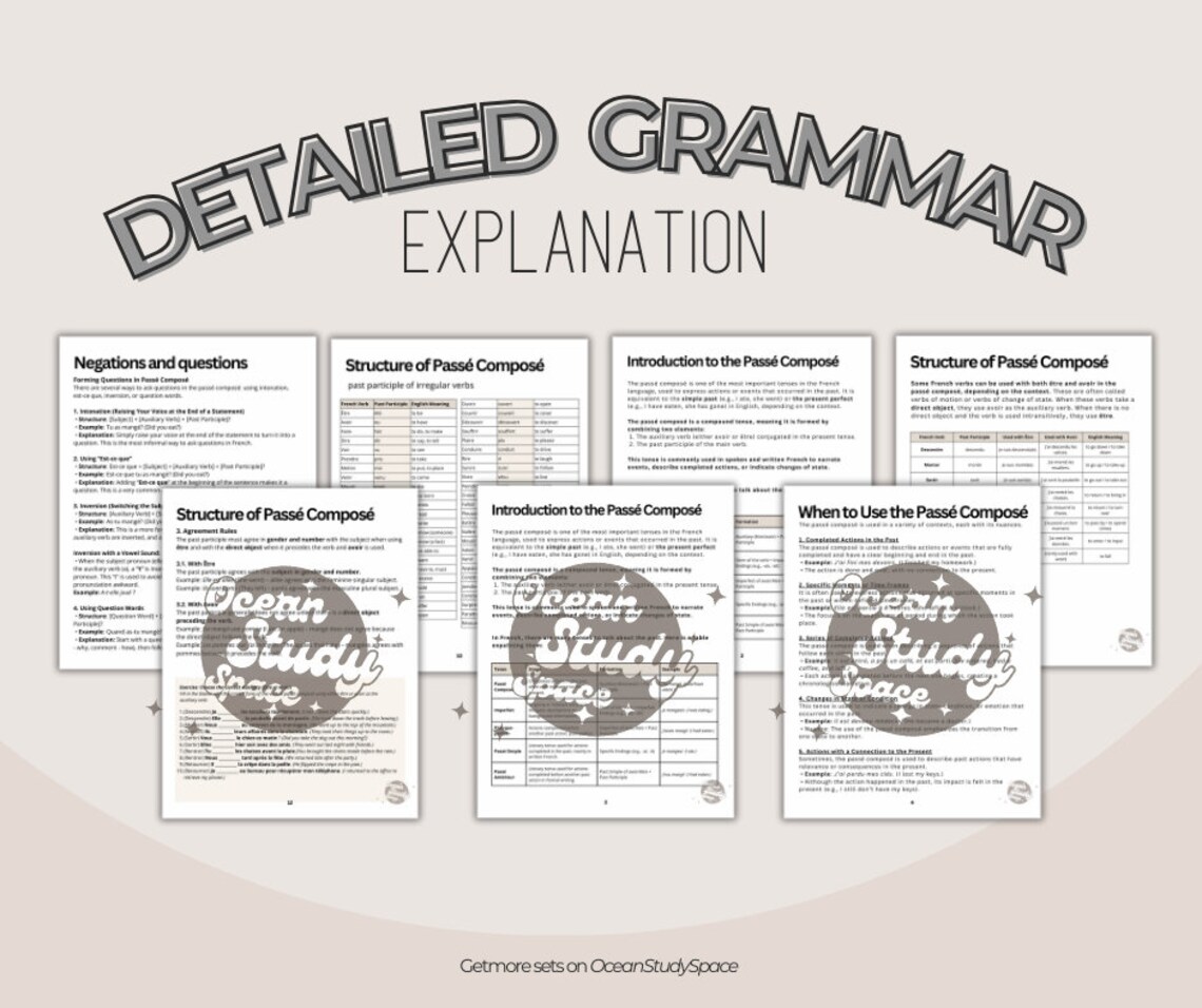 Complete Passé Composé Mastery Workbook Learn French for Beginners ...